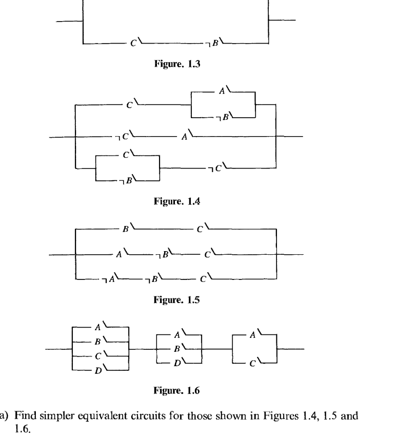 Nigure. 1.3rigure. 1.4Figure. 1.5a) ﻿Find simpler | Chegg.com