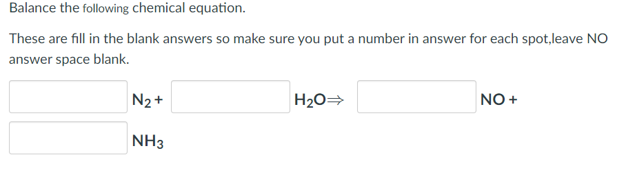 Solved Balance the following chemical equation. These are | Chegg.com