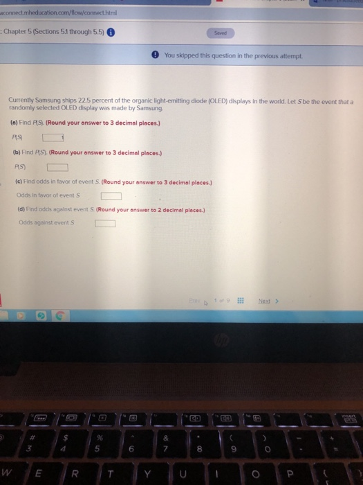 Solved Chapter 5 Sections 5 1 Through 5 5 6 0 You Skipped