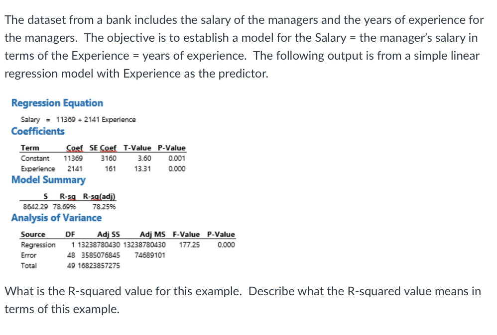Solved The dataset from a bank includes the salary of the | Chegg.com
