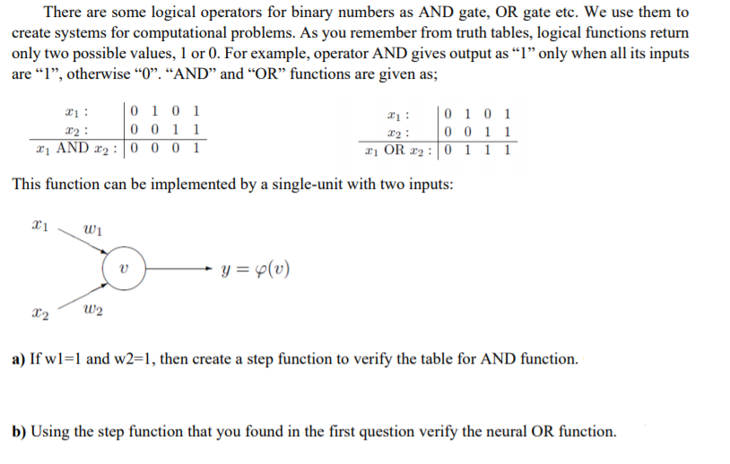 Solved There are some logical operators for binary numbers | Chegg.com