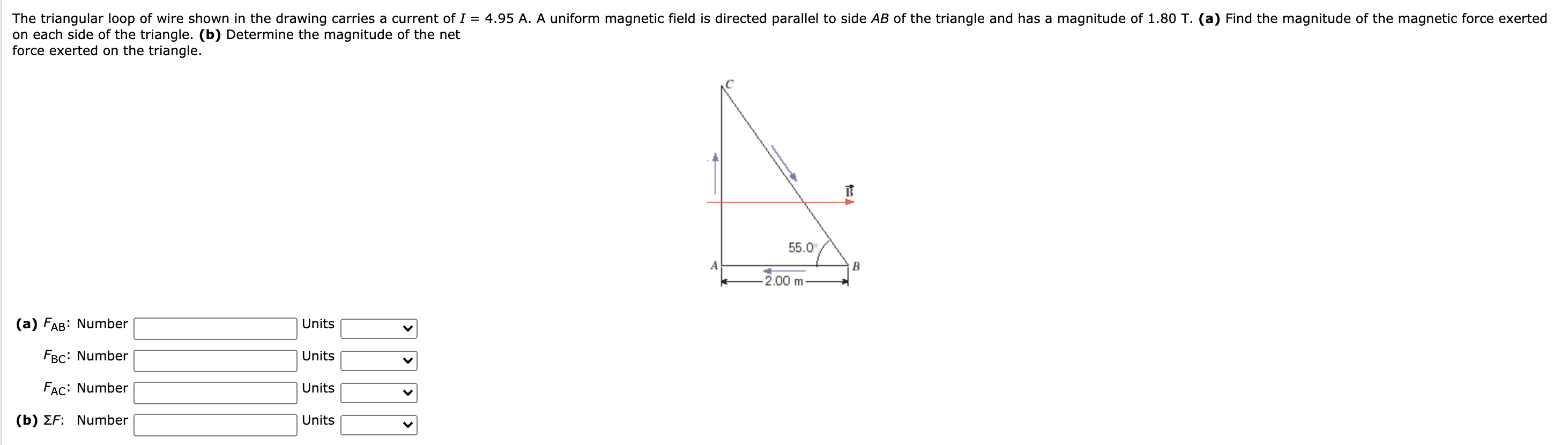 Solved The triangular loop of wire shown in the drawing | Chegg.com