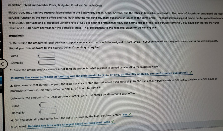 Solved Allocation: Flxed and Variable Costs, Budgeted Fixed | Chegg.com