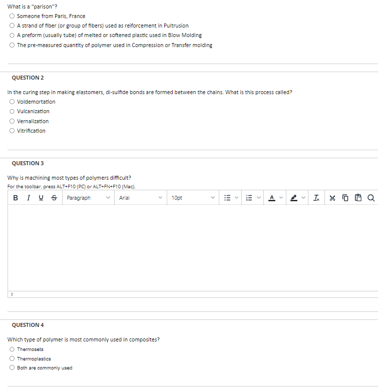 Solved What is a "parison"? Someone from Paris, France A | Chegg.com