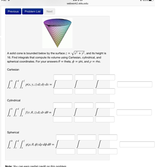 Previous Problem List Next A Solid 