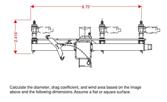 8.75' -2.416 Calculate the diameter, drag | Chegg.com