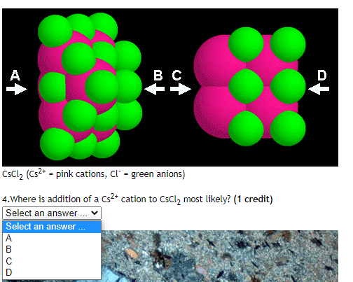 Solved A в с to CsCl2 (052+ = pink cations, Cl = green | Chegg.com