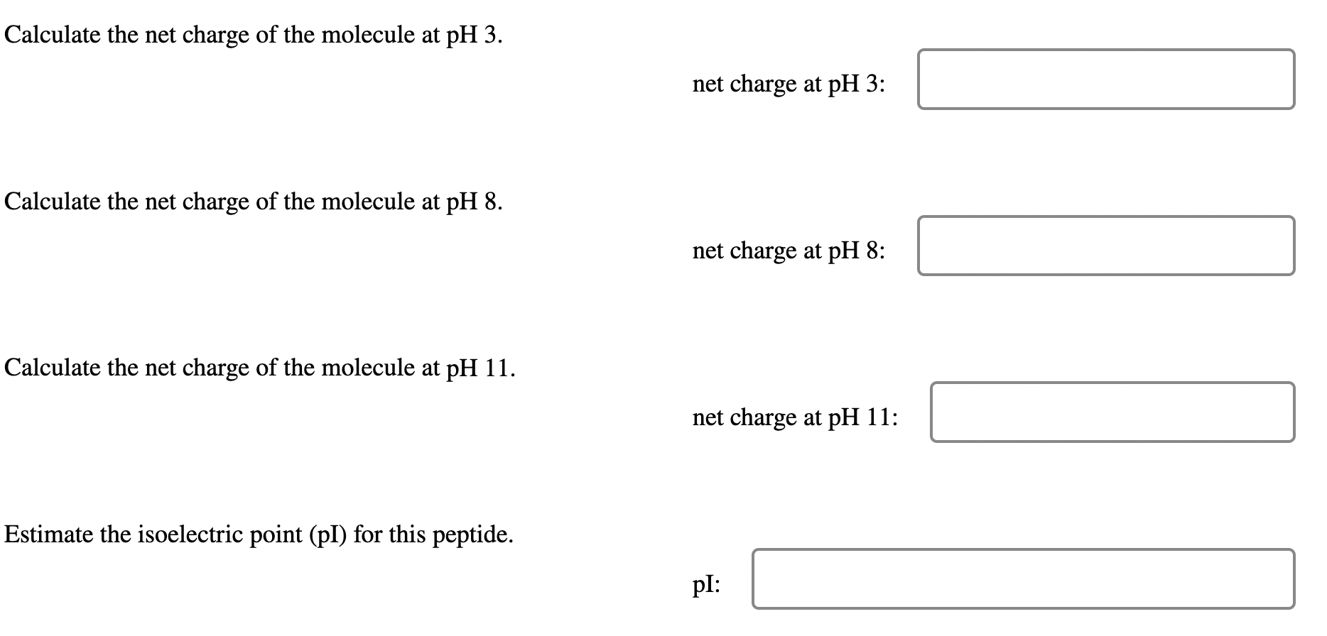 Solved A peptide has the sequence | Chegg.com