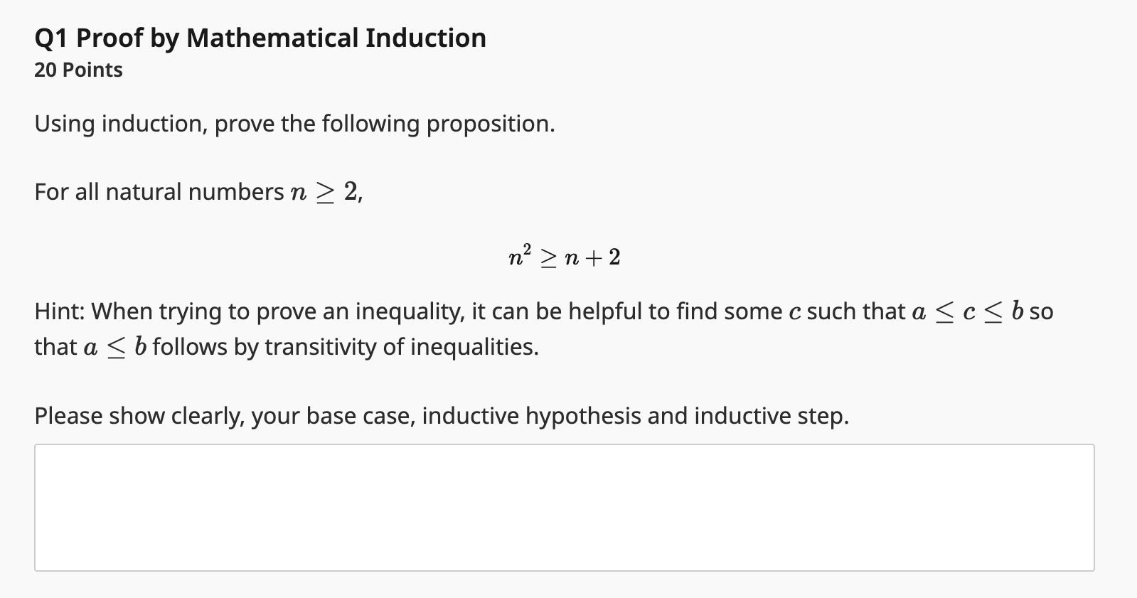 Solved Q1 ﻿Proof by Mathematical InductionUsing induction, | Chegg.com
