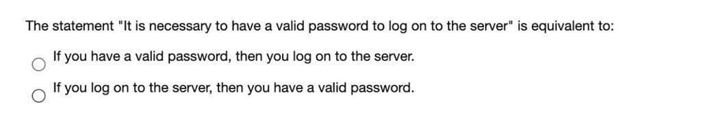 Solved The statement "It is necessary to have a valid | Chegg.com