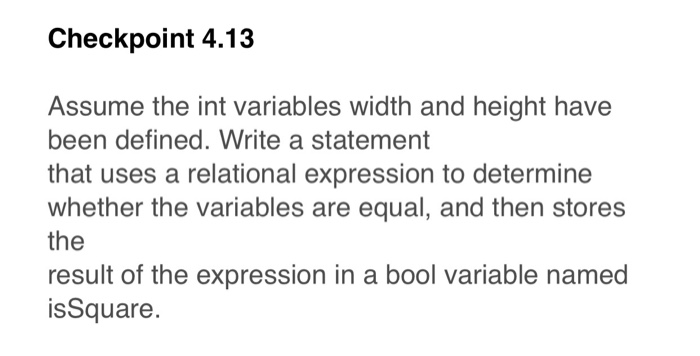 (Solved) : Checkpoint 413 Assume Int Variables Width Height Defined ... (Solved) : Checkpoint 413 Assume Int Variables Width Height Defined ...