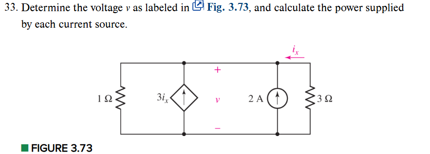 Solved 33. ﻿Determine the voltage ?( v ??) as ﻿labeled | Chegg.com