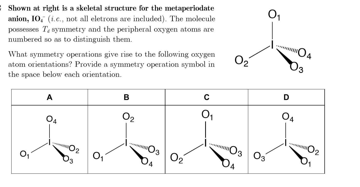 Solved Shown at right is a skeletal structure for the | Chegg.com