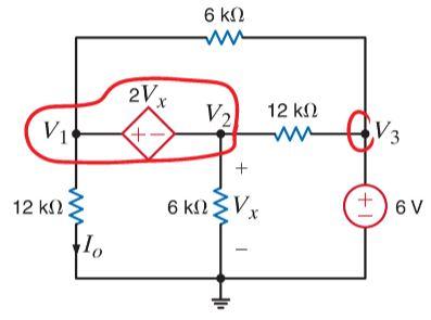 Solved Nodal analysis with dependent source | Chegg.com