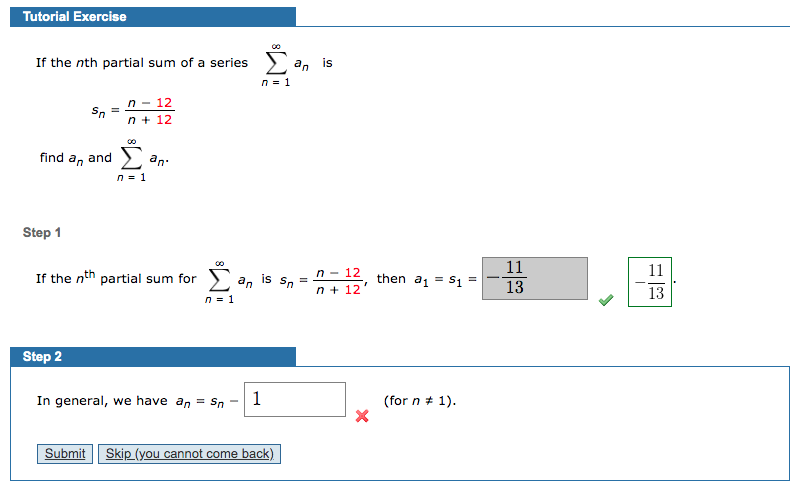 Solved Tutorial Exercise If The Nth Partial Sum Of A Series