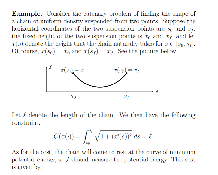Solved 3. Verify that solutions to the catenary problem (see | Chegg.com