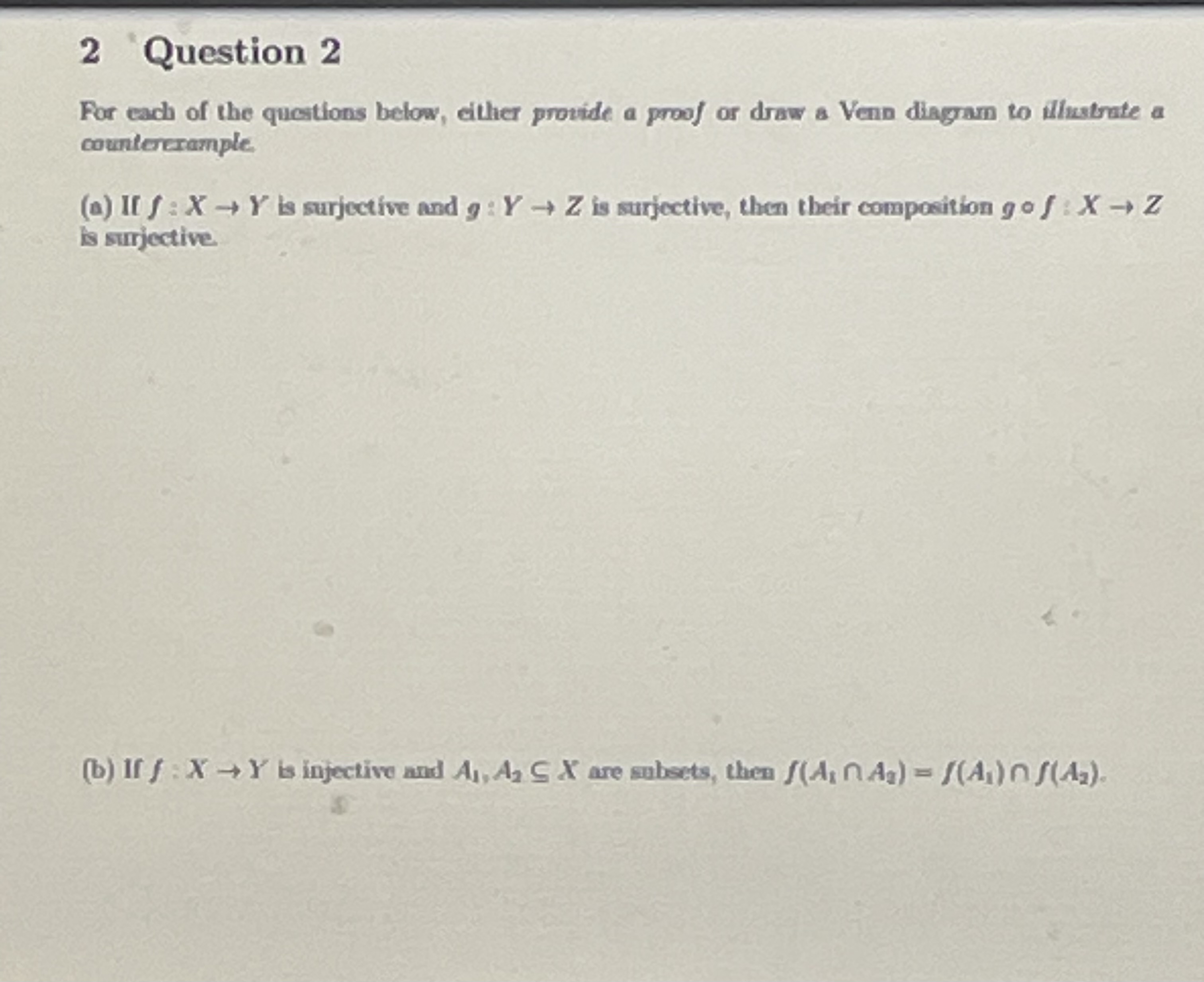 Solved 2 ﻿Question 2For each of the questions below, either | Chegg.com