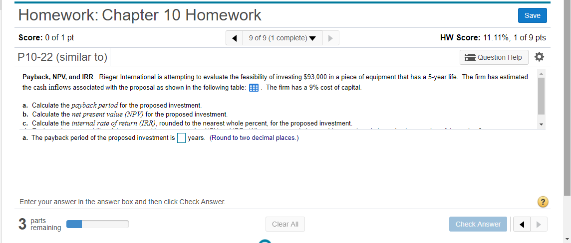 Solved Homework Chapter 10 Homework Save Score 0 Of 1 Pt 9
