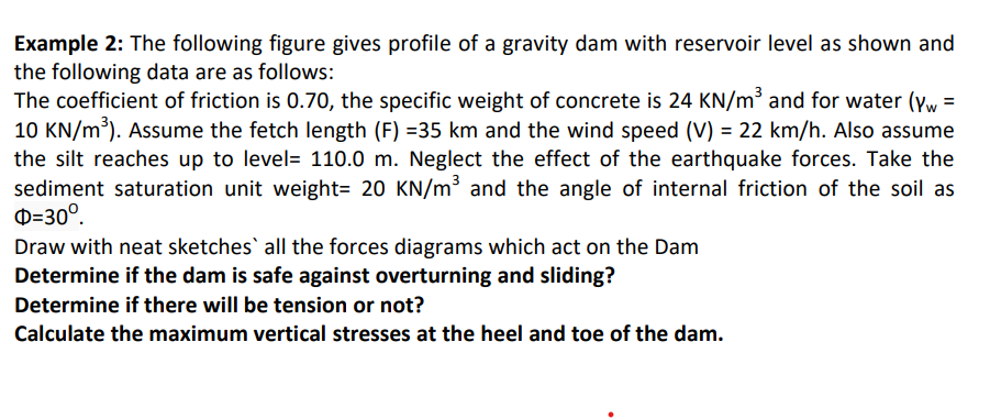 Solved Example 2: The following figure gives profile of a | Chegg.com