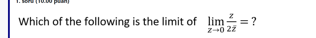 Solved Which of the following is the limit of | Chegg.com