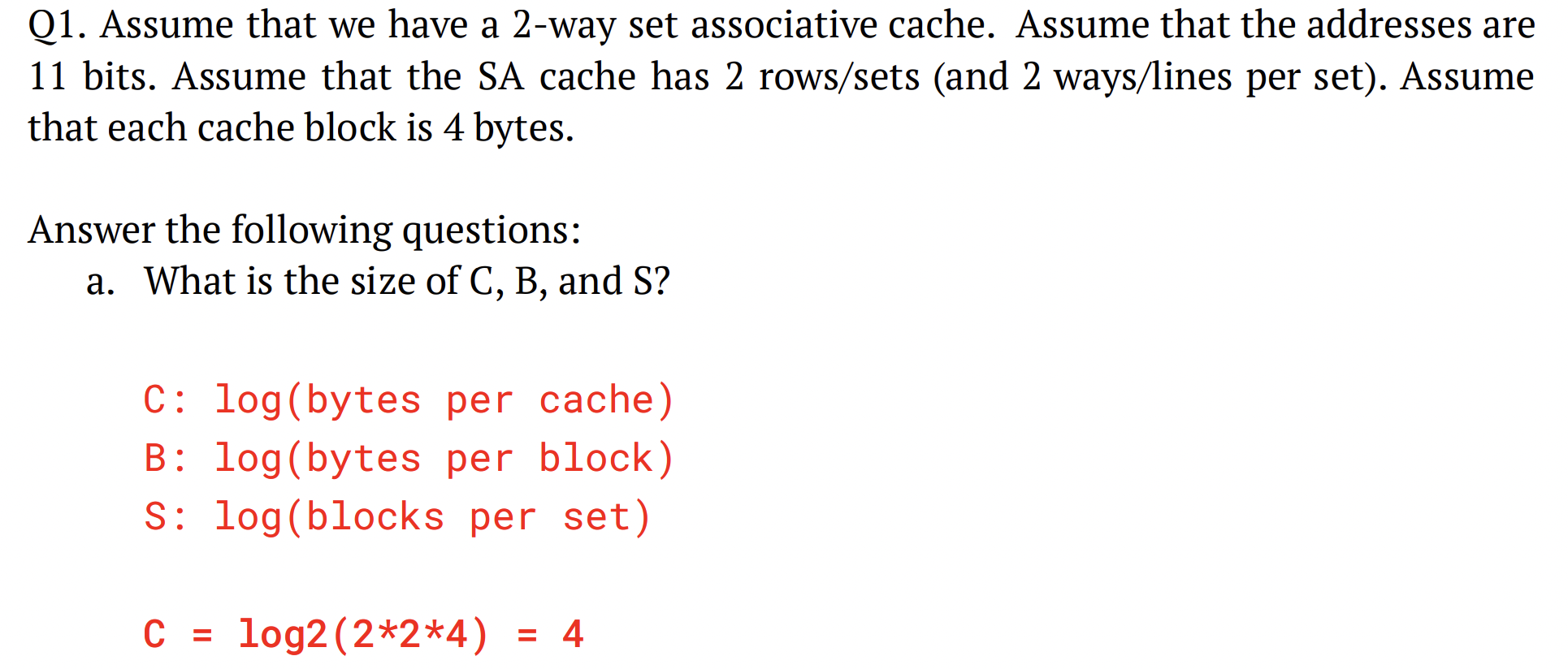 Solved Q1. ﻿Assume that we have a 2-way set associative | Chegg.com