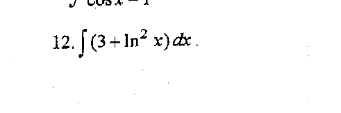Solved ∫(3+ln2x)dx | Chegg.com