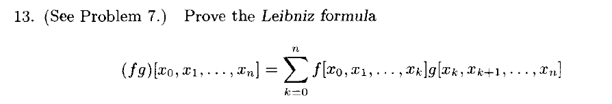 Solved 13. (See Problem 7.) Prove the Leibniz formula To, r1 | Chegg.com