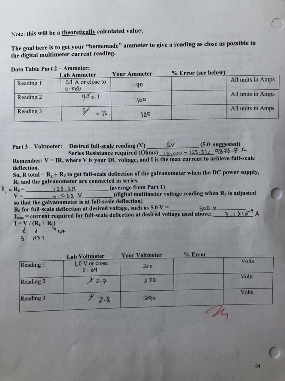 Data Table 1 Internal Resistance of the Galvanometer | Chegg.com