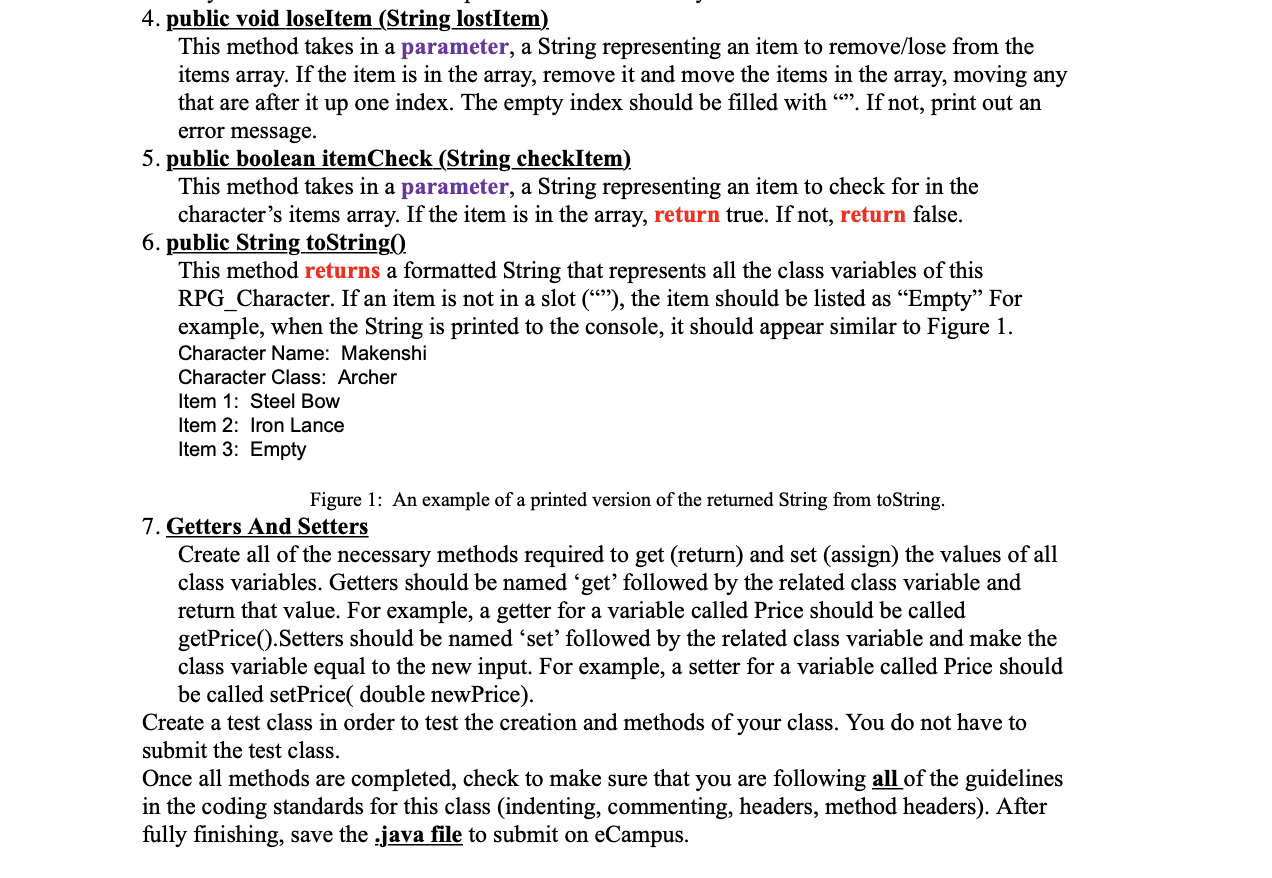 Java: Classes and Constructors. Assignment | Chegg.com
