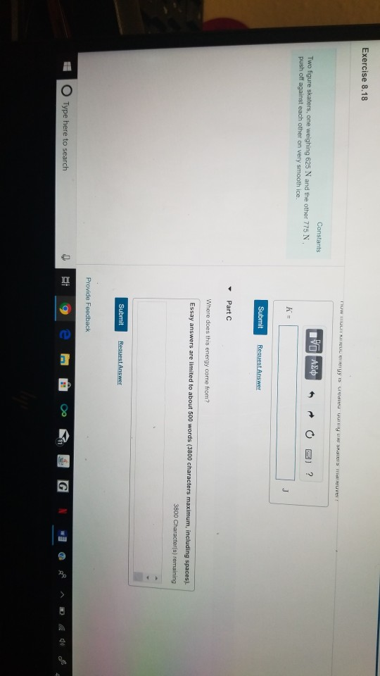 Solved Exercise 8.18 Constants Part A Two figure skaters, | Chegg.com