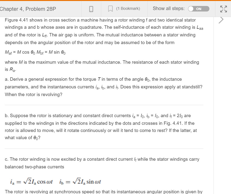 Solved Show all steps Chapter 4, Problem 28P (1 Bookmark) ON | Chegg.com
