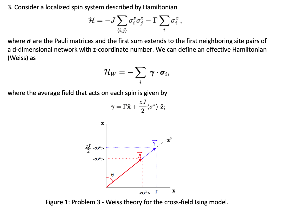 3. Consider a localized spin system described by | Chegg.com