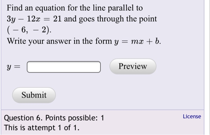 Solved Find an equation y-mx + b for the line whose graph is | Chegg.com
