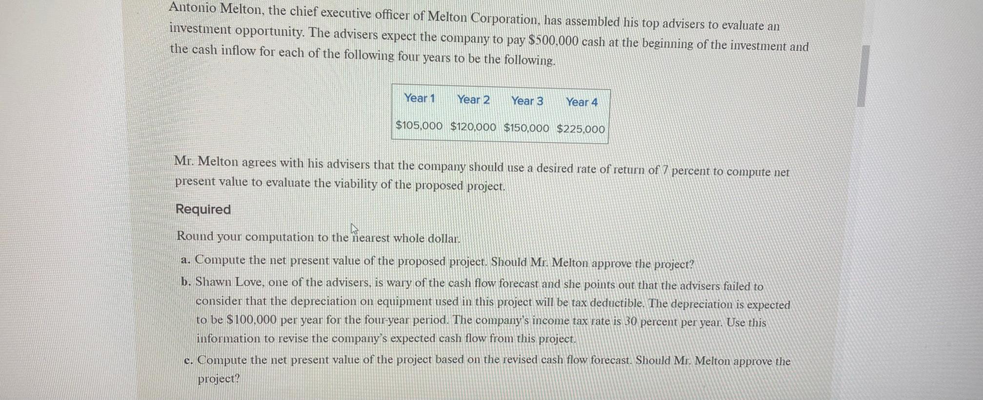Solved Please show work and steps in excel thank youPlease | Chegg.com