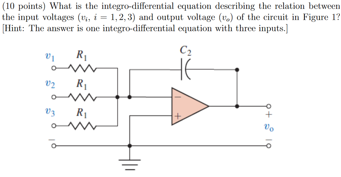 Solved (10 ﻿points) ﻿What is ﻿the integro-differential | Chegg.com
