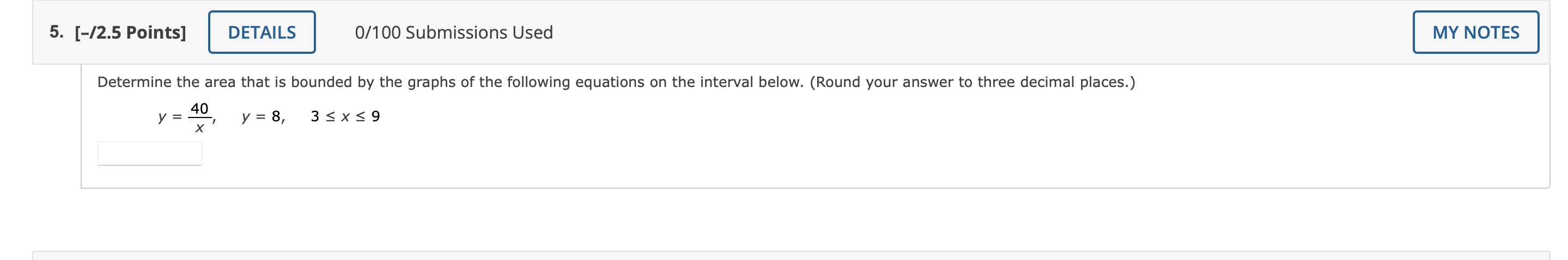 Solved [-/2.5 Points] 0/100 Submissions Used Determine the | Chegg.com