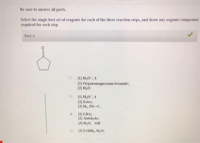 Solved Be sure to answer all parts. Select the single best | Chegg.com