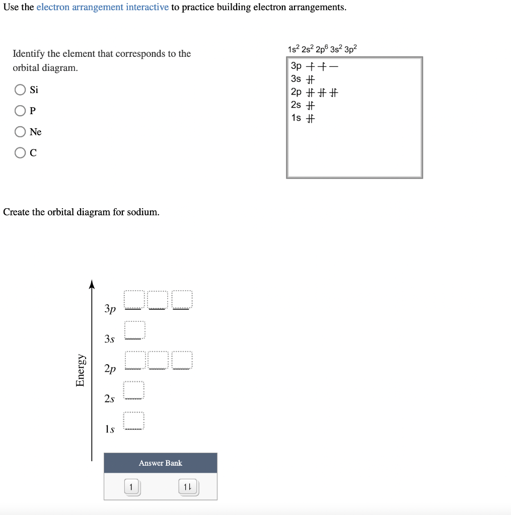 Solved Use the electron arrangement interactive to practice | Chegg.com
