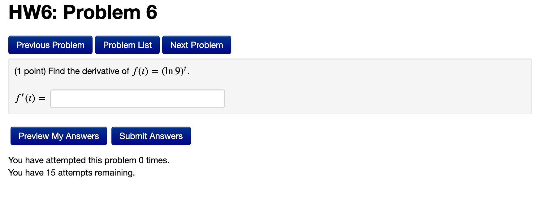 Solved HW6: Problem 6 Previous Problem Problem List Next | Chegg.com