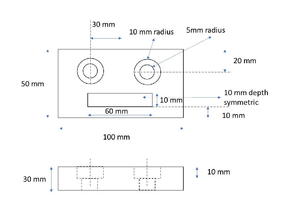 Solved Q3. Develop the G-code for the drawing below. (40 | Chegg.com