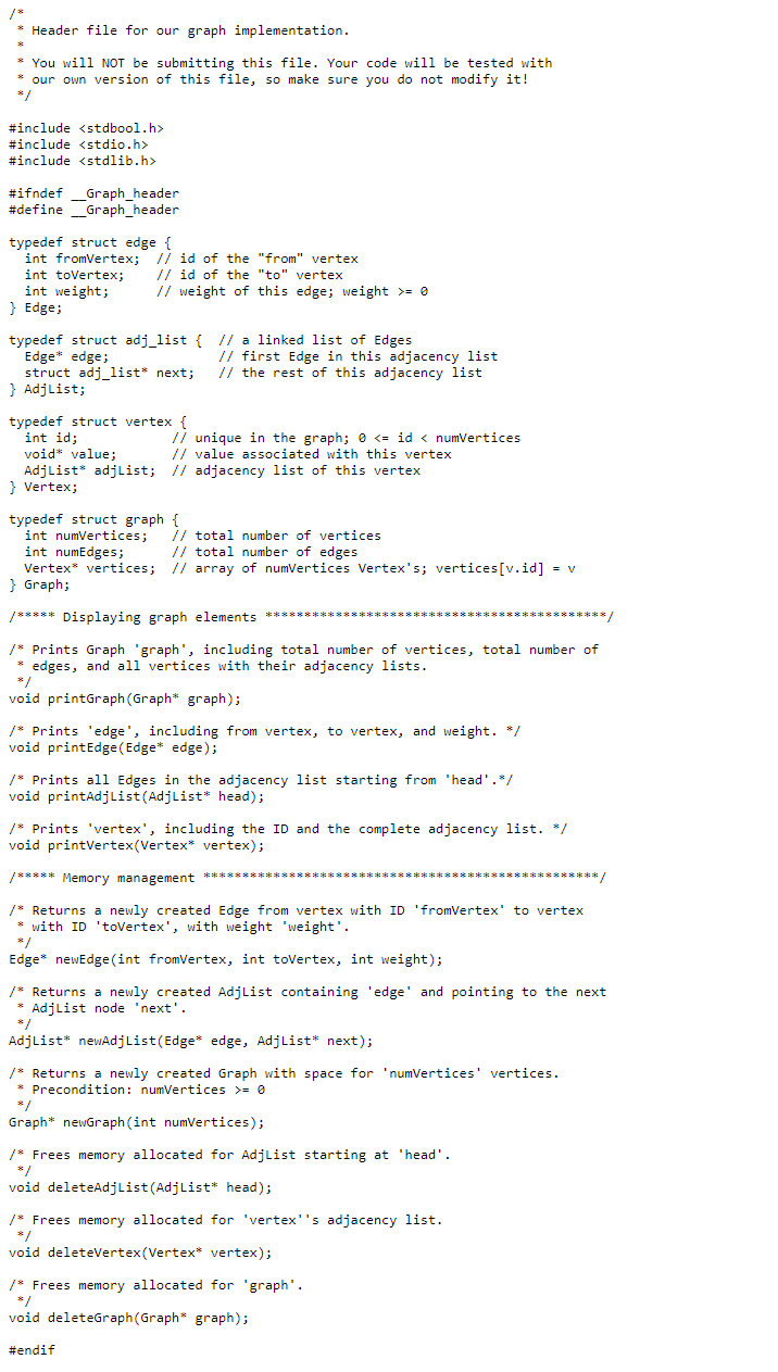 Solved Implementing Graph Algorithms We provided you with | Chegg.com Solved Implementing Graph Algorithms We provided you with | Chegg.com