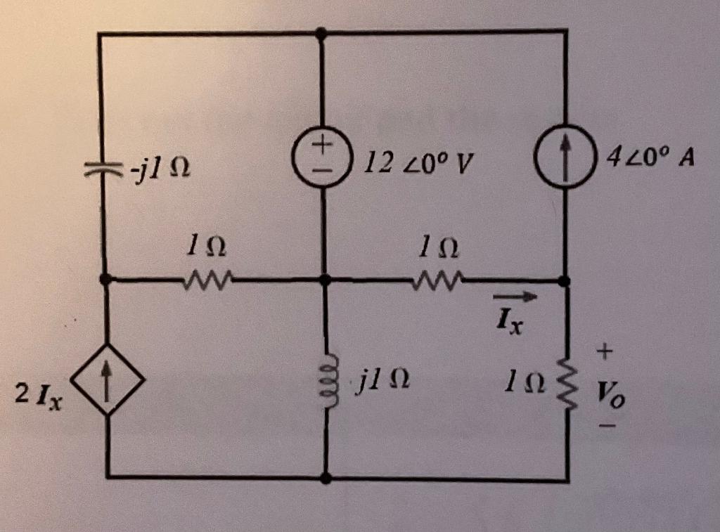Solved Find the voltage Vo of the circuit shown in the | Chegg.com