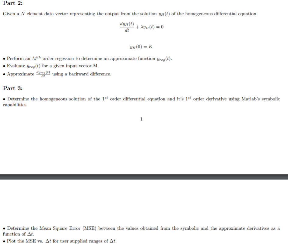 Part 2: Given a N element data vector representing | Chegg.com