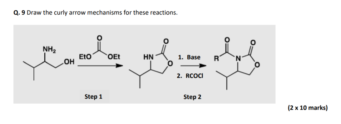Solved Q. 9 Draw the curly arrow mechanisms for these | Chegg.com