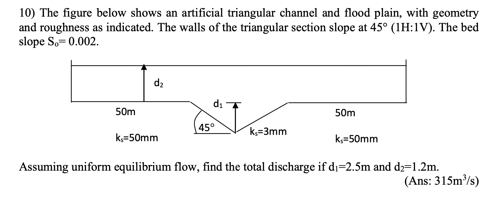 Solved 10) The figure below shows an artificial triangular | Chegg.com