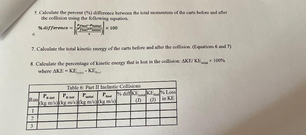 Solved Part 1 1. Complete Table 5 using data from Tables 1 | Chegg.com