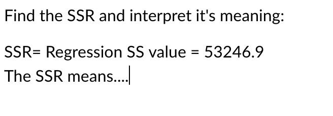 Solved Regression Statistics Multiple R 0.896846727 R Square | Chegg.com