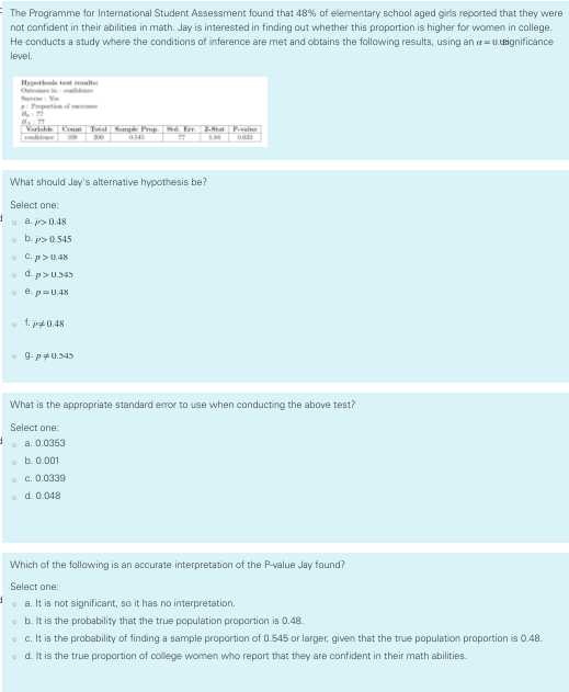 Solved The Programme for International Student Assessment | Chegg.com