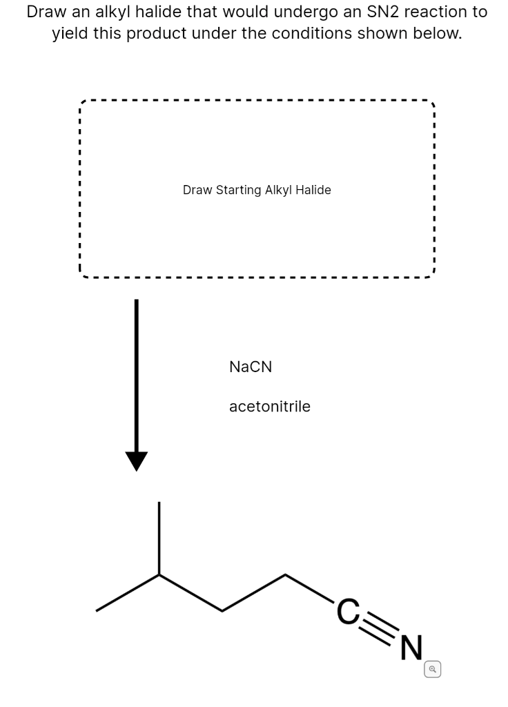 Solved Draw an alkyl halide that would undergo an SN2 | Chegg.com