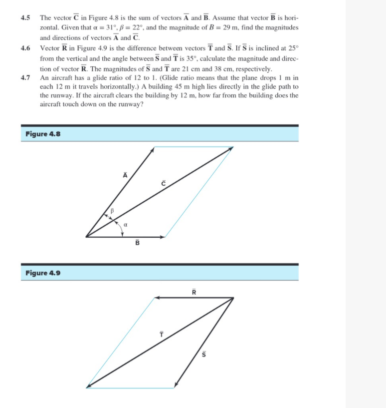 Solved 4.5 The vector in Figure 4.8 is the sum of vectors A | Chegg.com